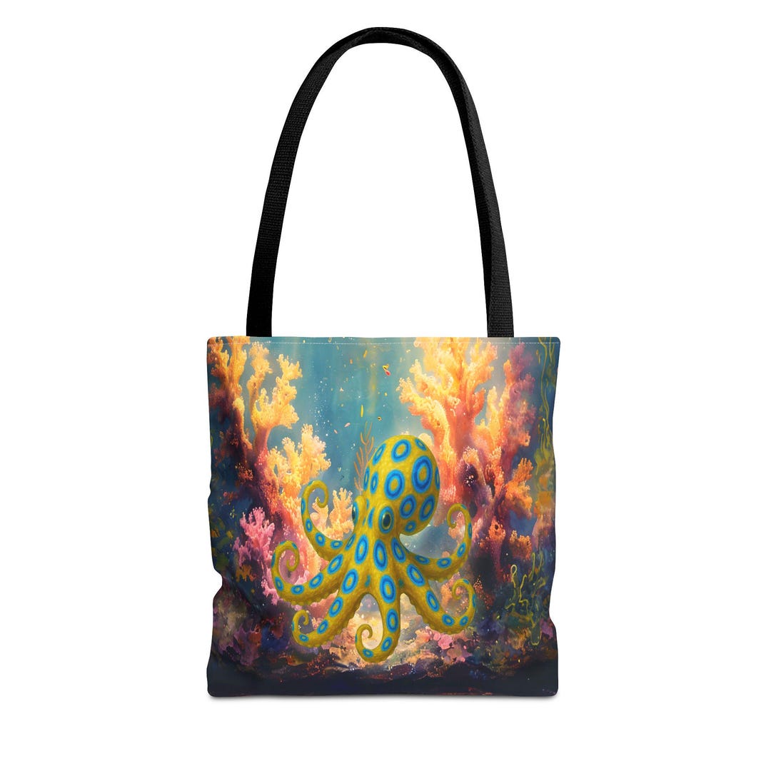 Octopus Tote Bag: Underwater Wonderland, Marine Life Carryall - Etsy