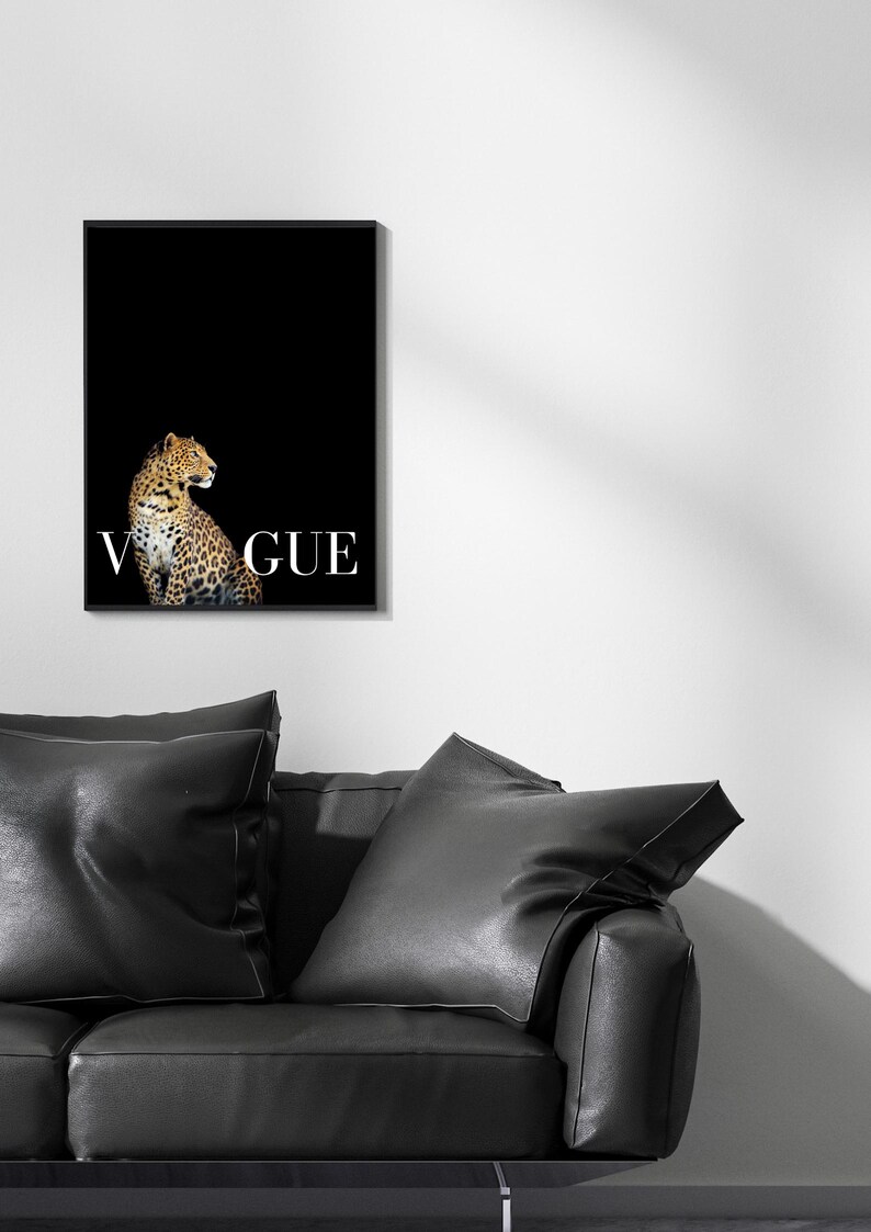 Leopard Vogue Inspired Poster - Etsy