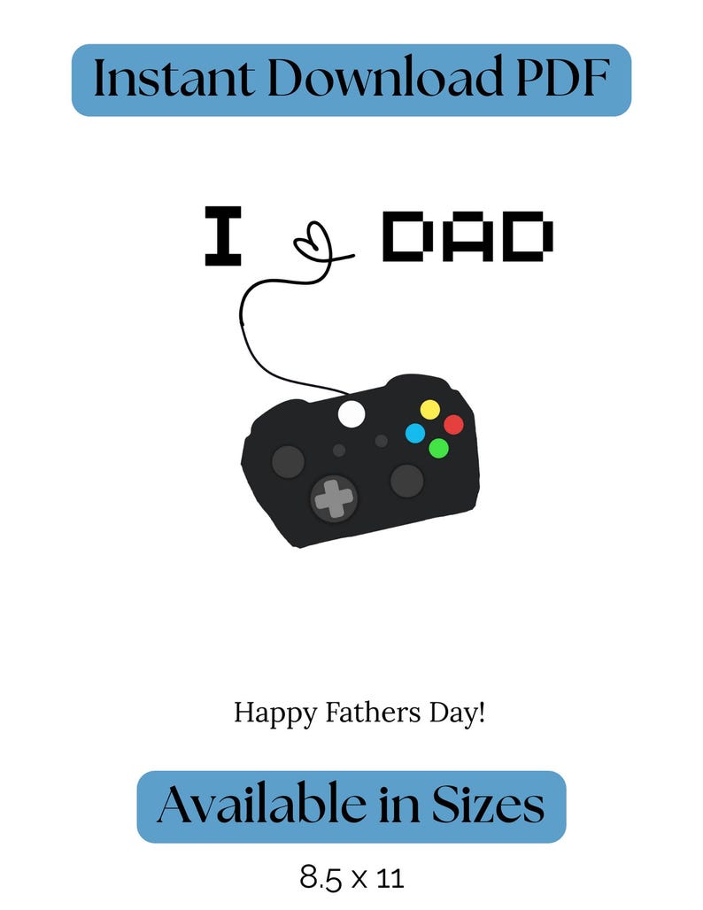 Gamer Dad Father's Day Handprint Art | Video Game Footprint Stamp Art ...