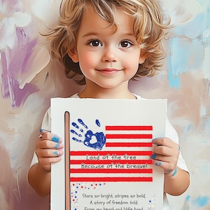 Flag 4th of July Handprint Craft, Flag Poem, Independence Day, American ...