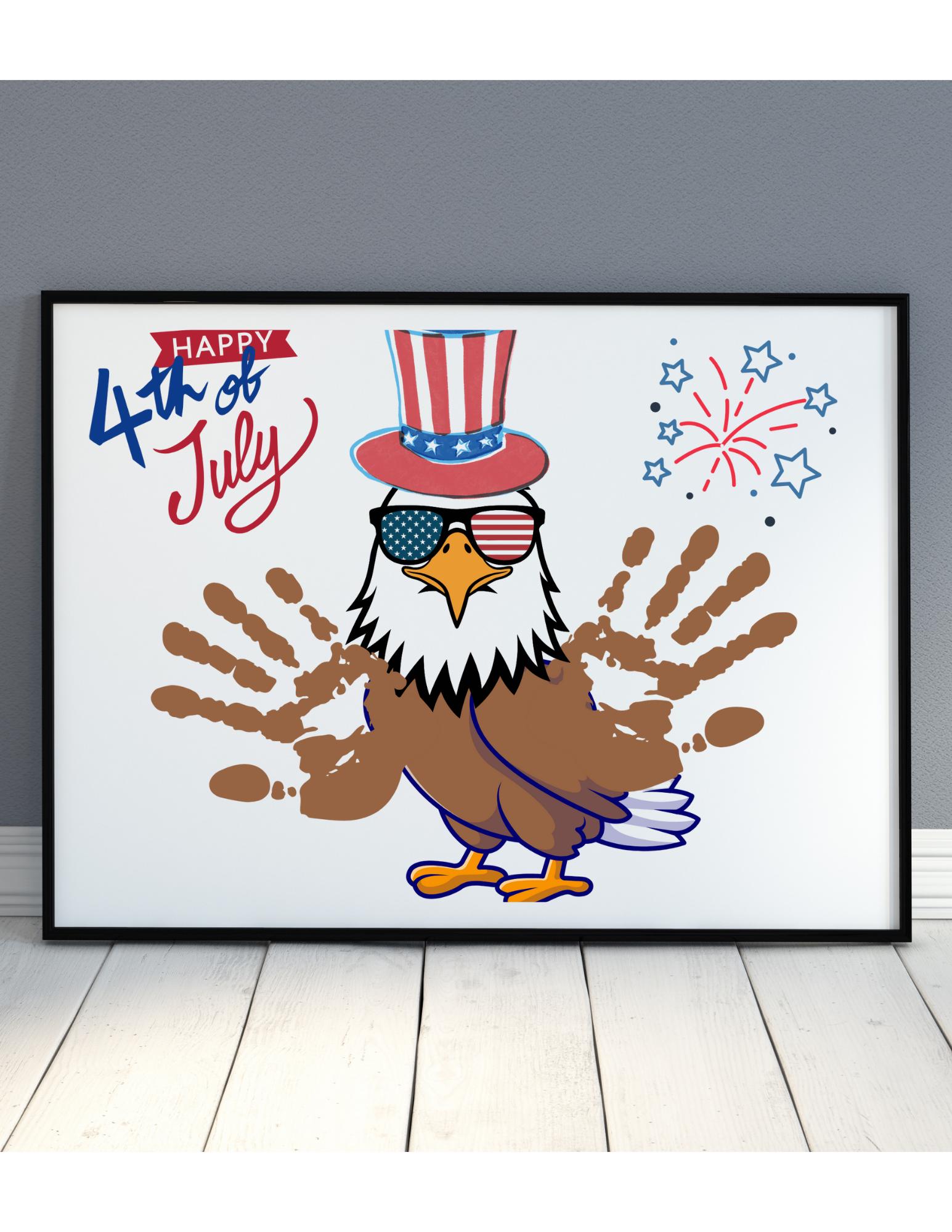 Eagle 4th of July Handprint Art Kids Preschool Activity Printable ...