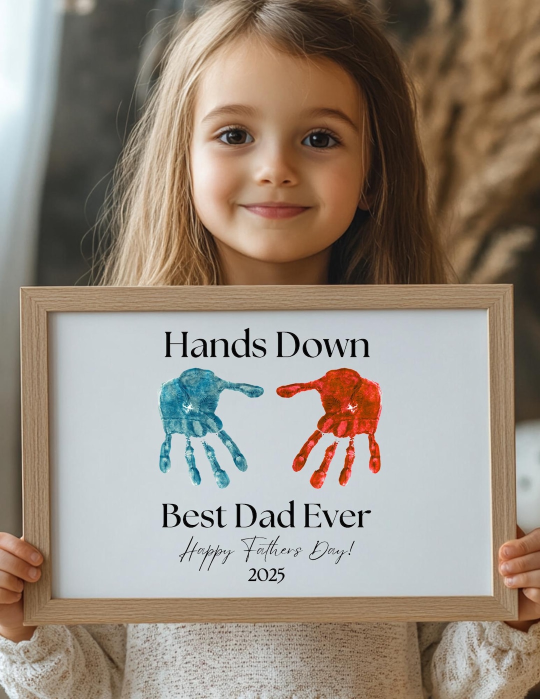 Hands Down Best Dad Ever DIY Printable Handprint Art - First Father's ...