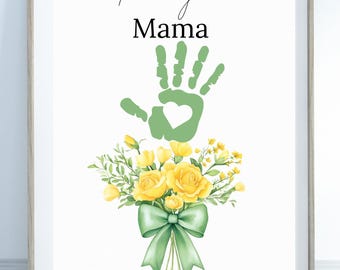 Handprint Flower Bouquet Craft for Mom, Mother’s Day Gift From Child ...