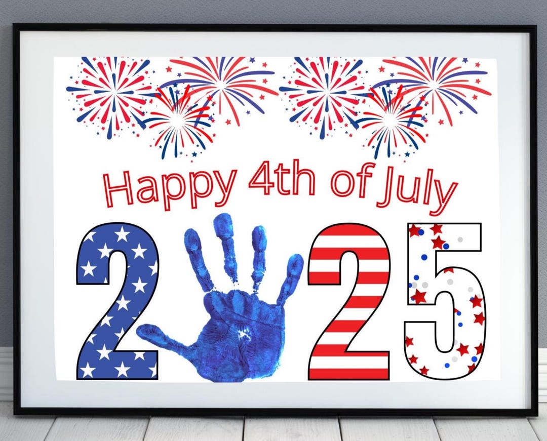 Fourth of July Handprint Craft for Kids, Printable 4th of July Craft ...