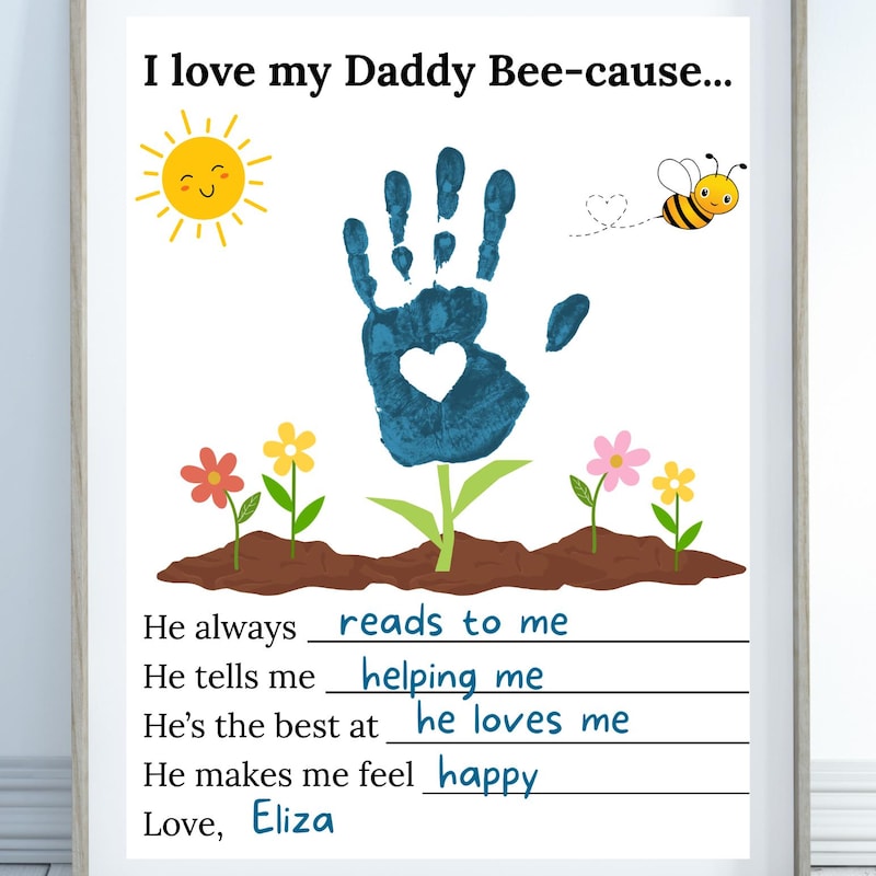 Father Day Handprint - Etsy
