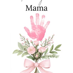 Handprint Flower Bouquet Craft for Mom, Mother’s Day Gift From Child ...