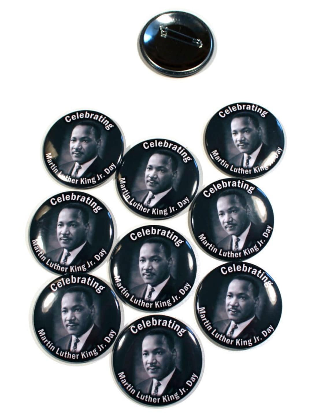 Celebrating Martin Luther King Jr Day Pinback Buttons 2.25 Inch Round ...