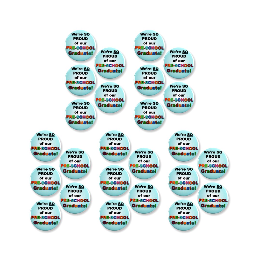 25 Pack - Parents of Preschool Graduate Pinback Buttons - 2.25 Inch - Etsy