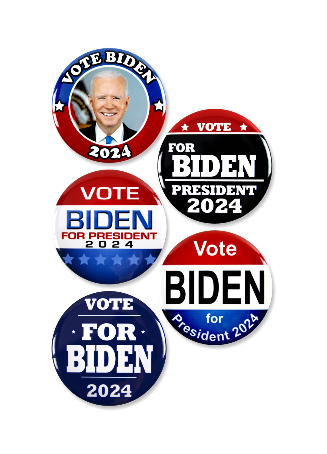5 Pack Vote Biden 2024 Political Campaign Pinback Buttons 2.25 Inch - Etsy