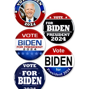 5 Pack Vote Biden 2024 Political Campaign Pinback Buttons 2.25 Inch - Etsy