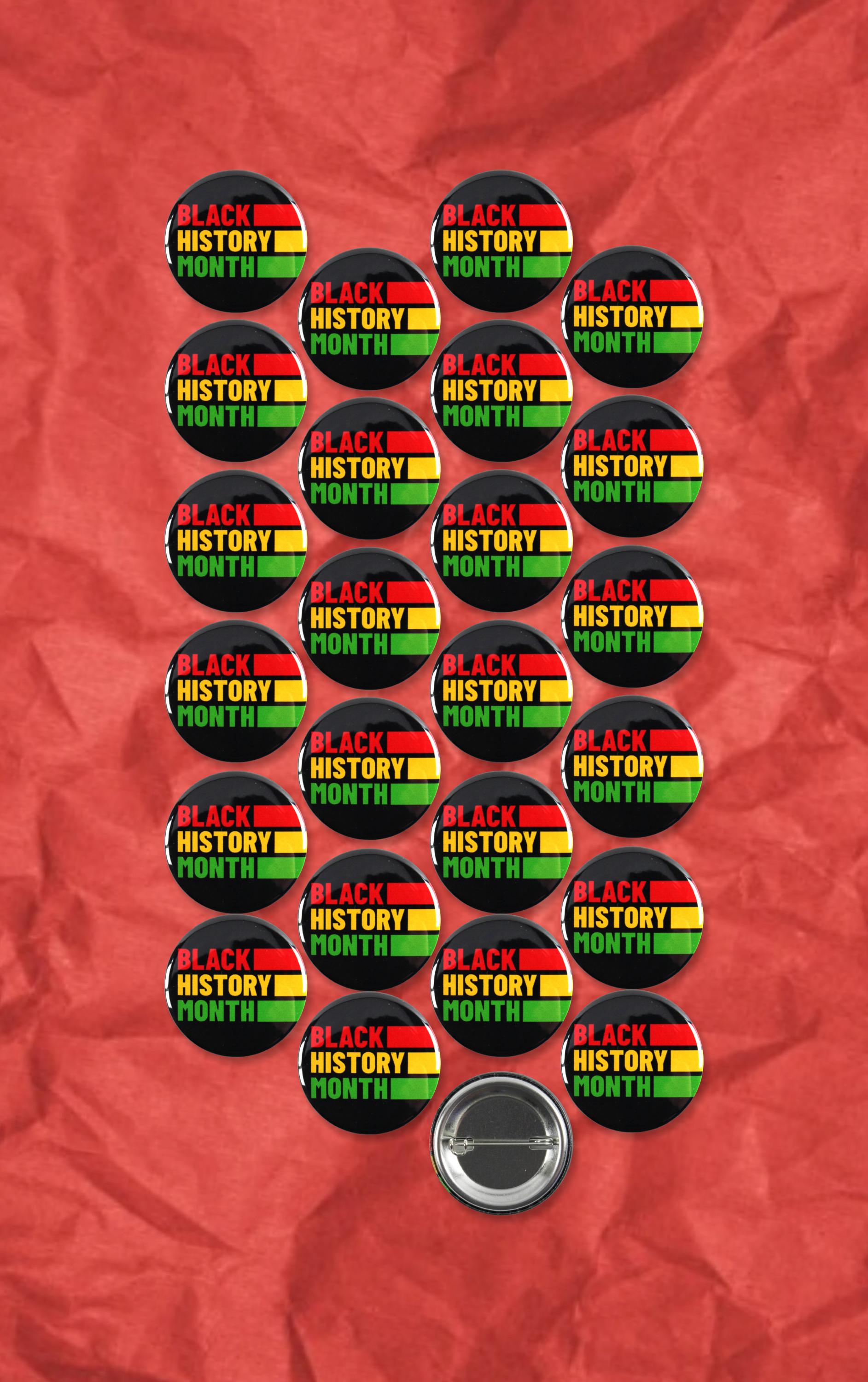 25 Pack - Black History Month Pinback Button Badges - 1.5 Inch Round - Etsy