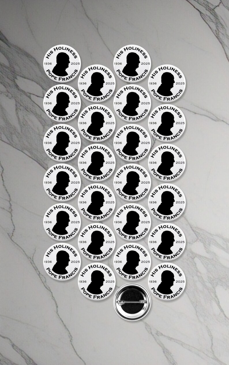 25 Pack - Honoring His Holiness Pope Francis Memorial Silhouette ...
