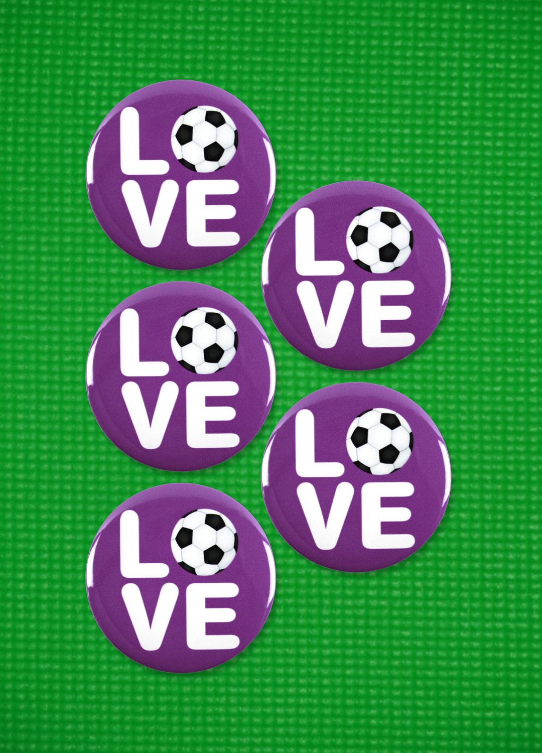 5 Pack - Love Soccer Sports Pinback Buttons - 2.25 Inch - Etsy