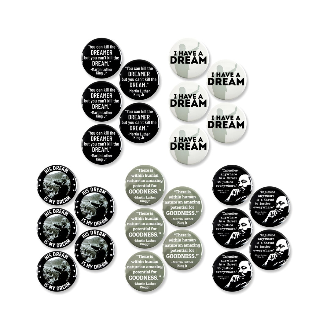 25 Pack Dr. Martin Luther King Jr Day Celebrating His Dream Pinback ...
