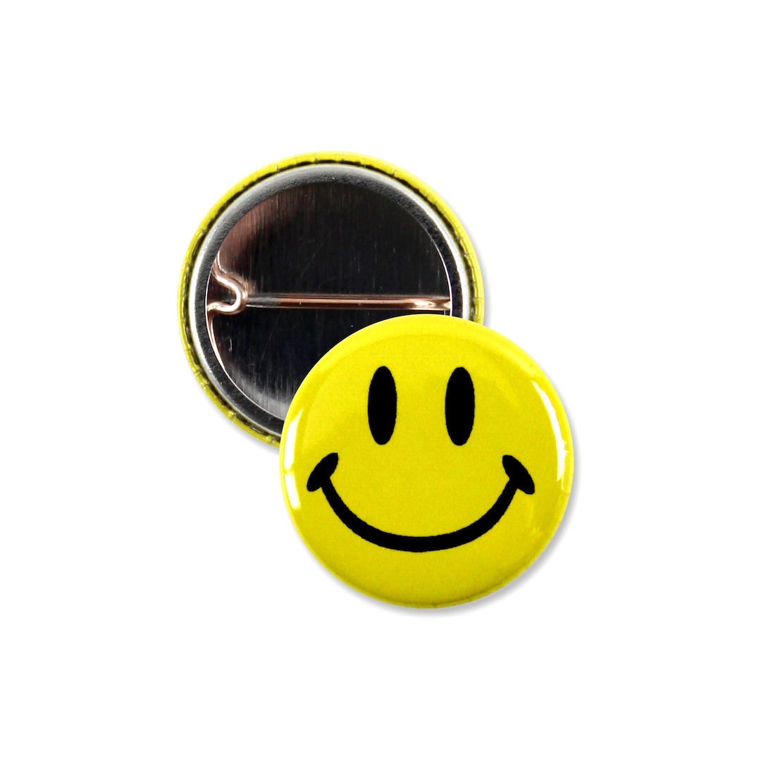 500 Pack - Classic Smiley Face Pinback Button Badges - 1 Inch - Etsy