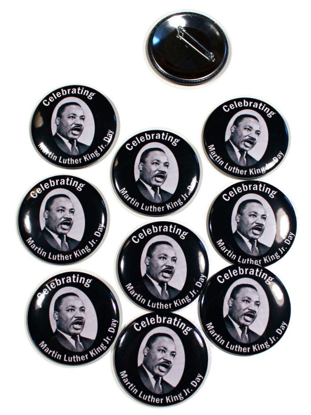 Celebrating Martin Luther King Jr Pinback Buttons 2.25 Inch Round 10 ...
