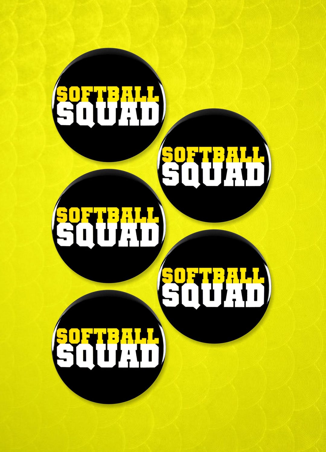 5 Pack - Softball Squad Sports Pinback Buttons - 2.25 Inch - Etsy