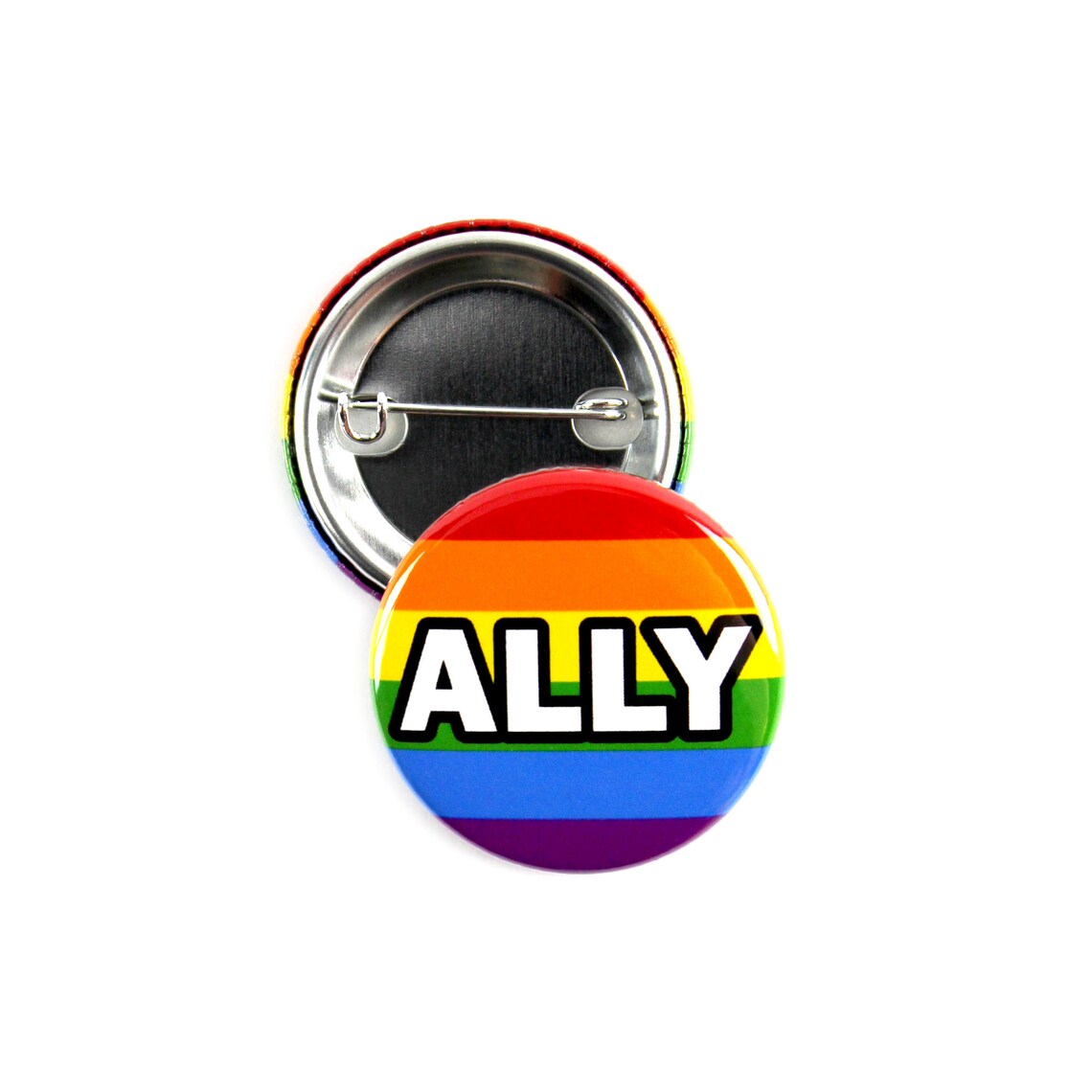 25 Pack LGBTQ Ally Rainbow Pride Flag Pinback Button Badges - Etsy
