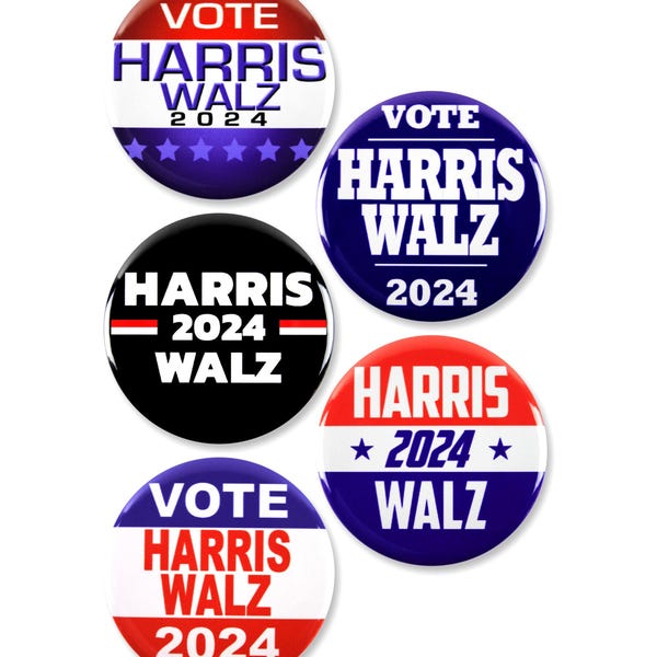 Harris Walz Political Buttons - Etsy