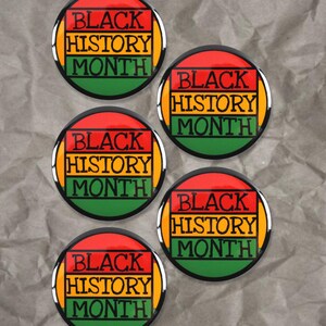 5 Pack - Black History Month Pinback Button Badges - Round 2.25 Inch - Etsy