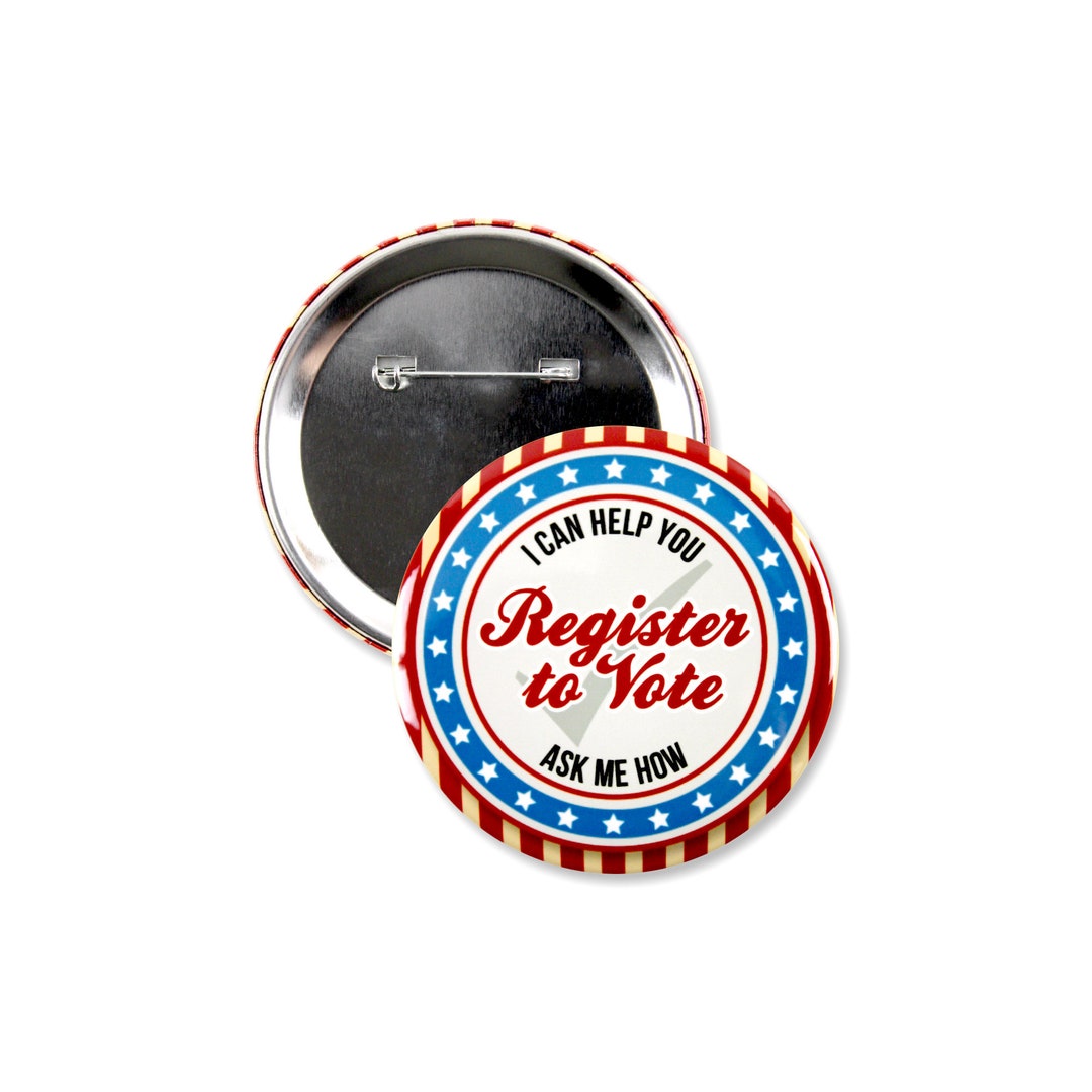 5 Pack Vintage I Can Help You Register to Vote Pinback Button Badges 3 ...