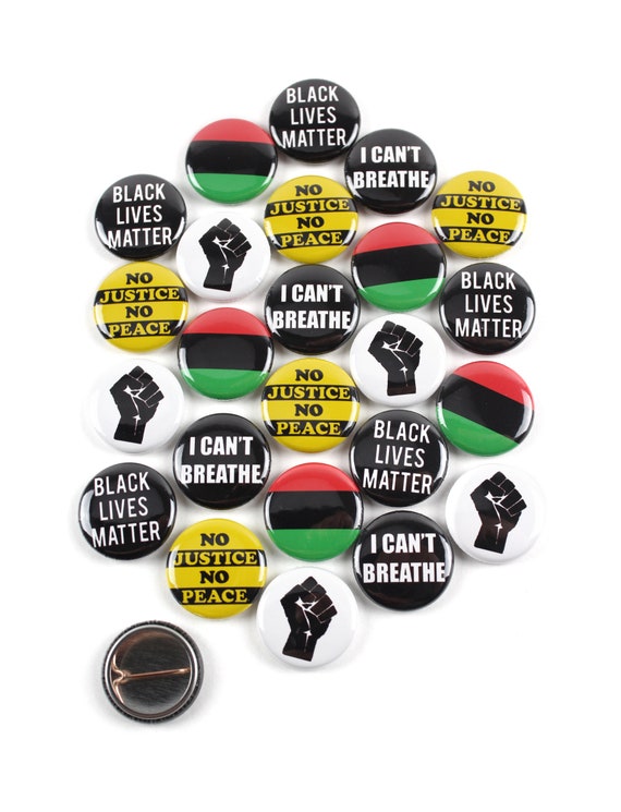 25 Pack Black Lives Matter I Can't Breath Demand Justice | Etsy