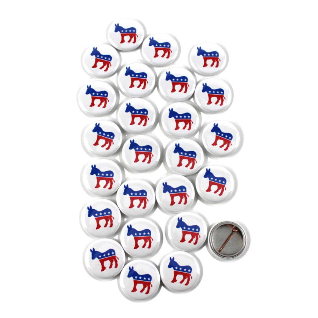 25 Pack Democrat Party Symbol Pinback Buttons 1 Inch - Etsy
