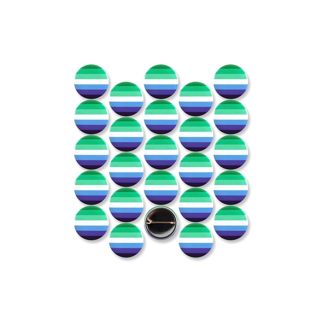 LGBTQ MLM Gay Pride Flag Pinback Buttons 1 Inch Round 25 Pack - Etsy