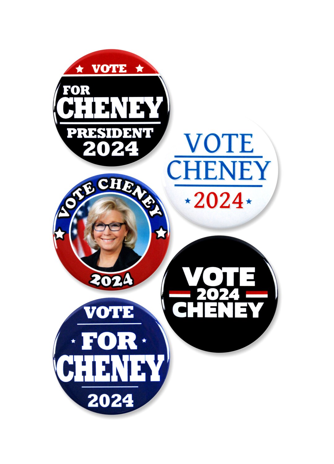 5 Pack Vote Cheney 2024 Political Campaign Pinback Buttons 2.25 Inch - Etsy