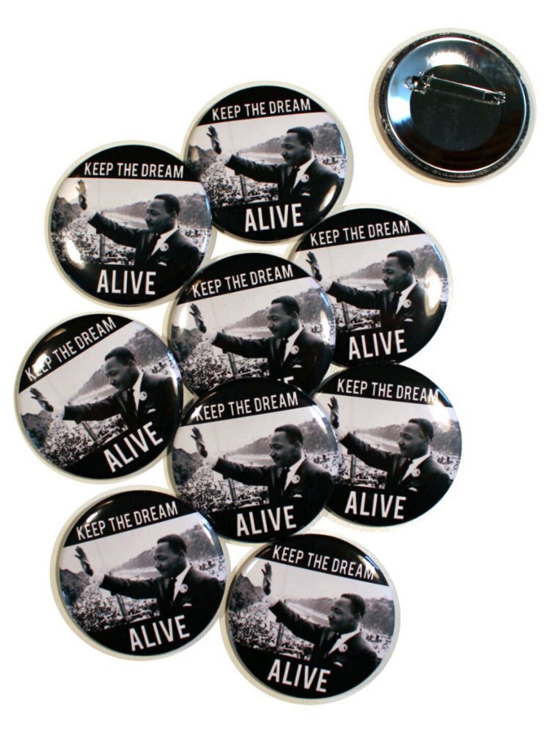 MLK Keep the Dream Alive Pinback Buttons 2.25 Inch Round 10 Pack - Etsy