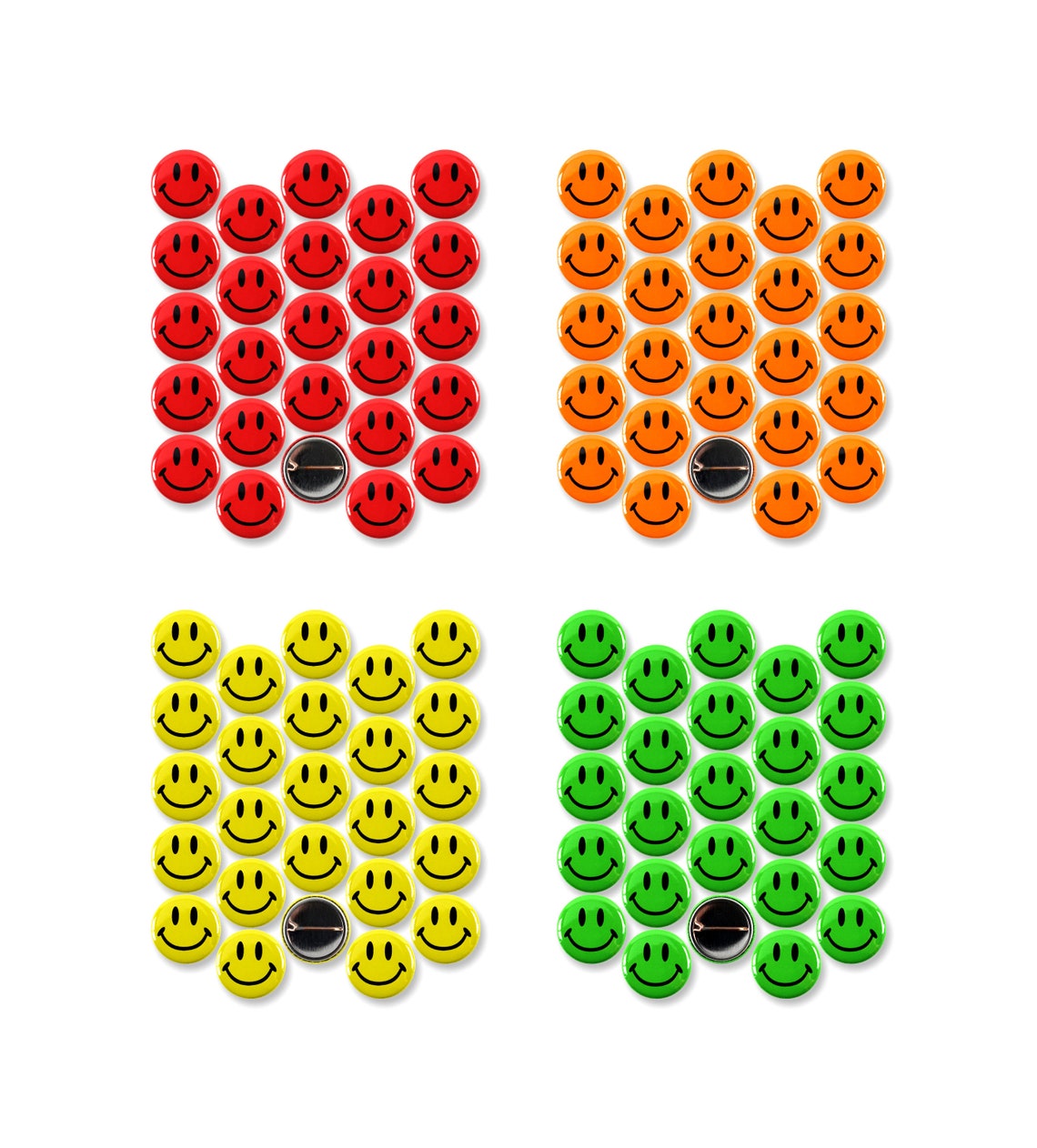 250 Pack Rainbow Colored Classic Smiley Face Megapack - Etsy