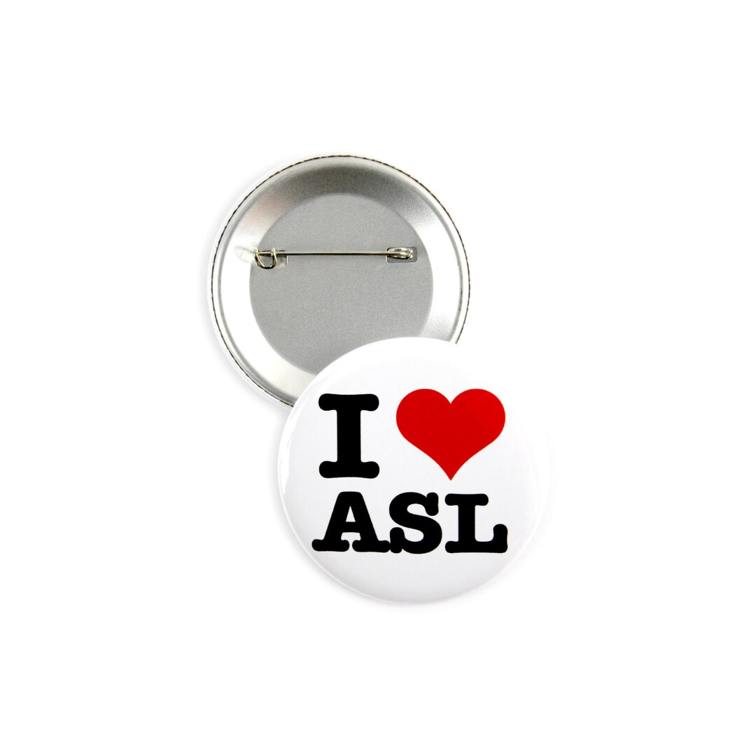 25 Pack - I Love 'heart' ASL - Deaf Pride American Sign Language ...