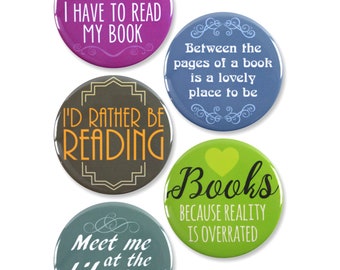 25 Pack Funny Book and Library Lovers Pinback Button Badges 1.5 Inch - Etsy