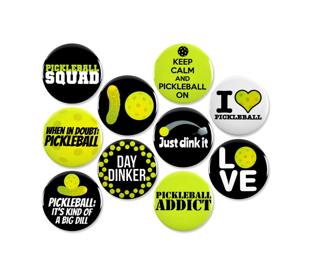 10 Pack Pickler Perfect Pickelball Pinback Buttons 2.25 Inch - Etsy