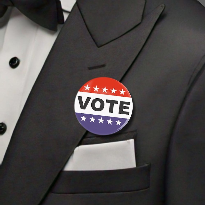 5 Pack - Classic Vote Political Pinback Button Badges - 2.25 Inch - Etsy