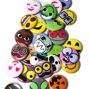 100 Pack Assorted Faces Pinback Button Badges 1 Inch Round - Etsy
