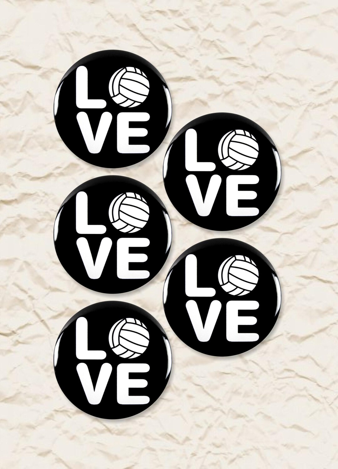 5 Pack - Love Volley Ball Sports Pinback Buttons - 2.25 Inch - Etsy