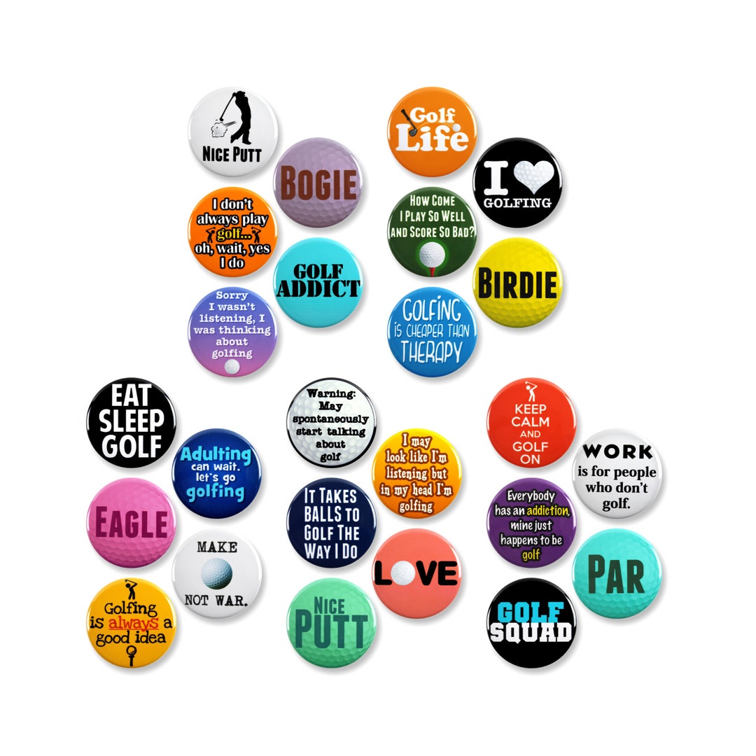 25 Pack Funny Golf Fanatic Sports Pinback Buttons 1.5 Inch - Etsy