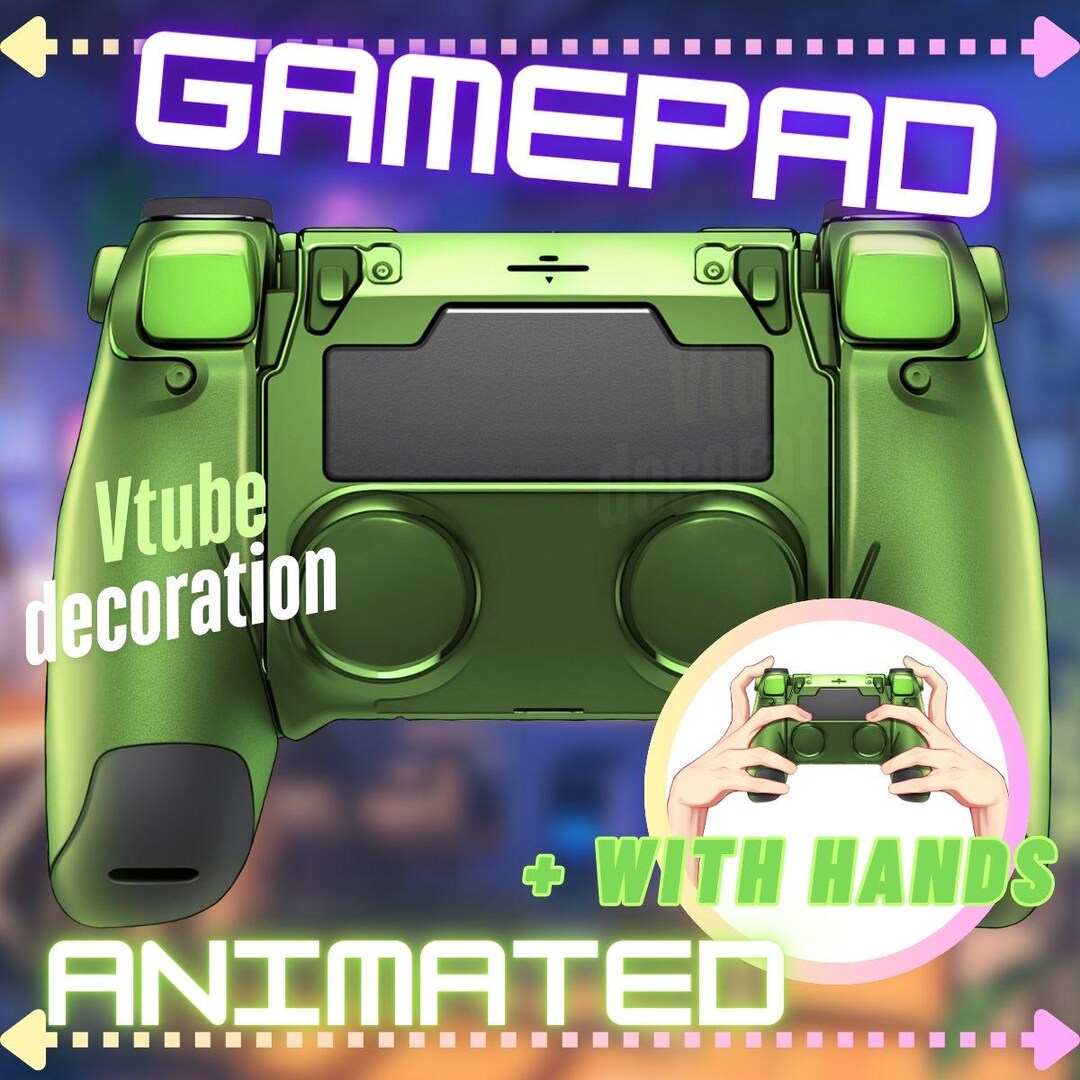 Gamepad Controller Vtuber Decoration Green Leaf Live2d Animated - Etsy