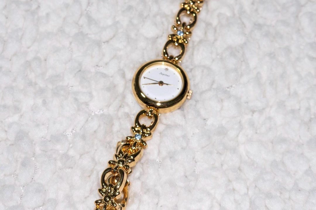 Vintage Orient Jupiter Flower Watch Gold Ladies' Quartz Watch, Analog ...