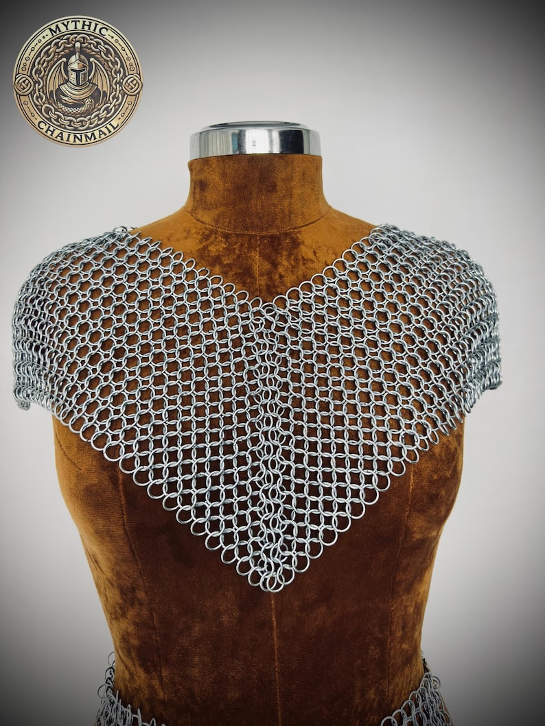 Chainmail Shoulder Top, Chainmail Bikini Viking Skirt, Medieval Body ...
