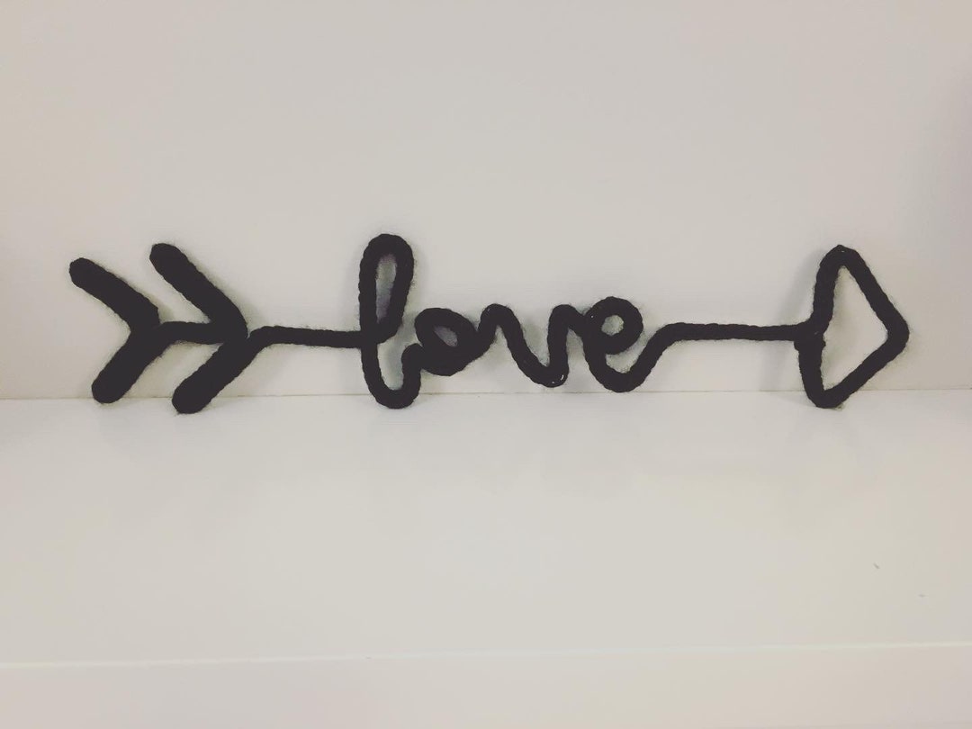 Handmade Hanging Decor/ Arrow/ Wire Word/french Knitted Word - Etsy