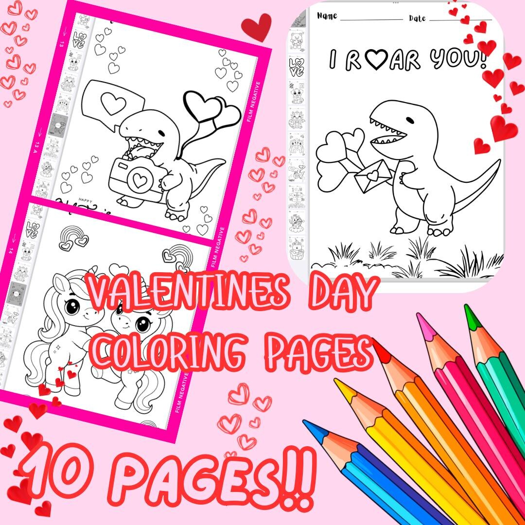 Printable Valentines Day Coloring Pages Kids Valentine Coloring Sheets ...