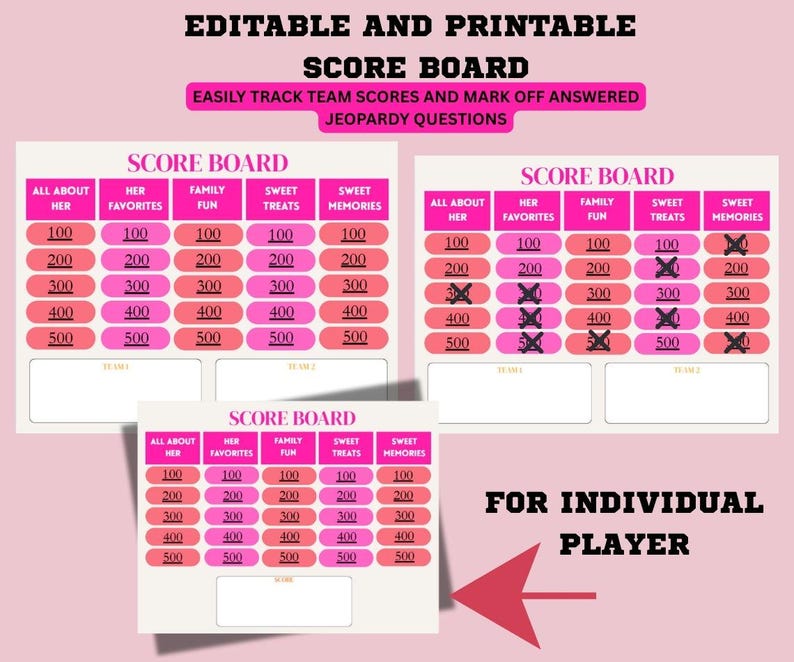 Editable Birthday Jeopardy Game, Trivia Questions, Canva, Powerpoint ...