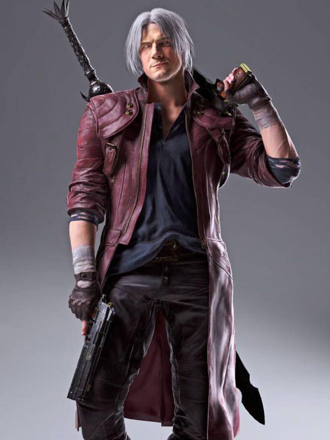Devil May Cry 5 (DMC5) Dante Cosplay Coat – Handmade Long Leather ...