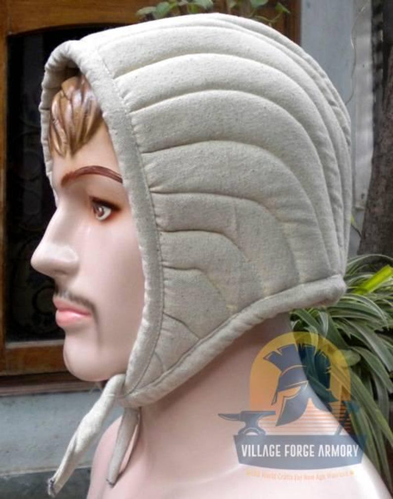 Medieval Norman Nasal Helmet With Butted Chainmail Aventail, Matte ...