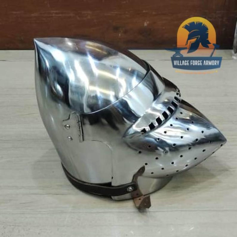 Medieval Bascinet Helmet – Steel Knight Helm, 14th Century European ...