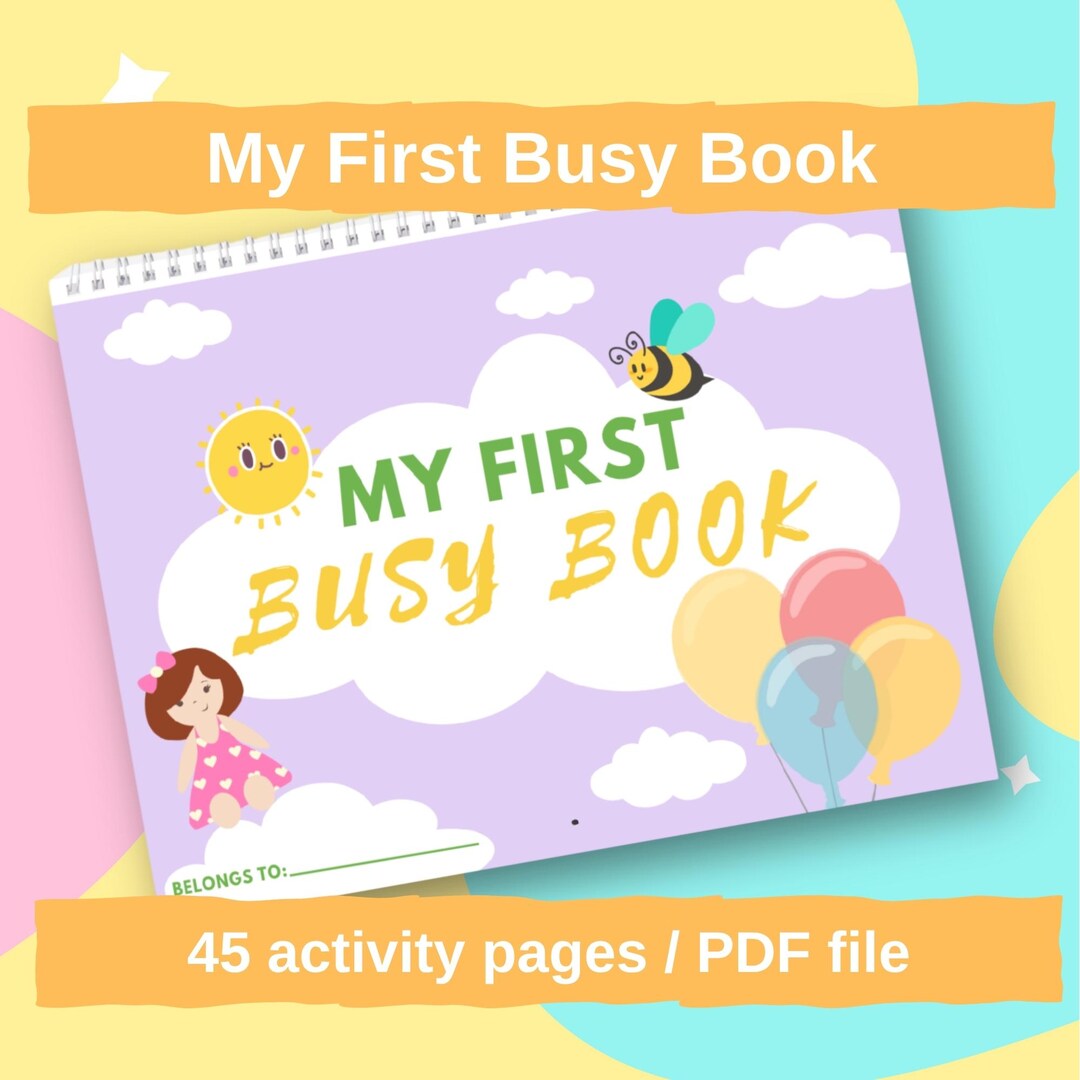 Printable Toddler Busy Book, My First Busy Book, Quiet Book, Learning ...