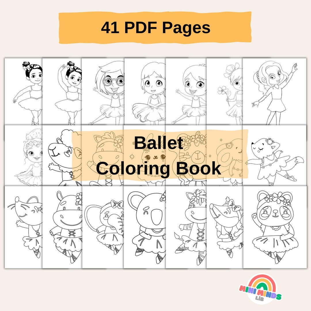 Ballet Coloring Book, Ballet Coloring Pages, Animal Coloring Book ...