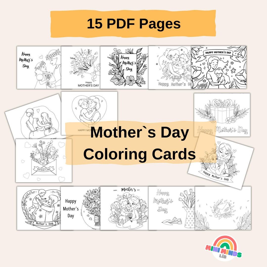 Happy Mothers Day Card, Coloring Pages, Mothers Day Card From Daughter ...
